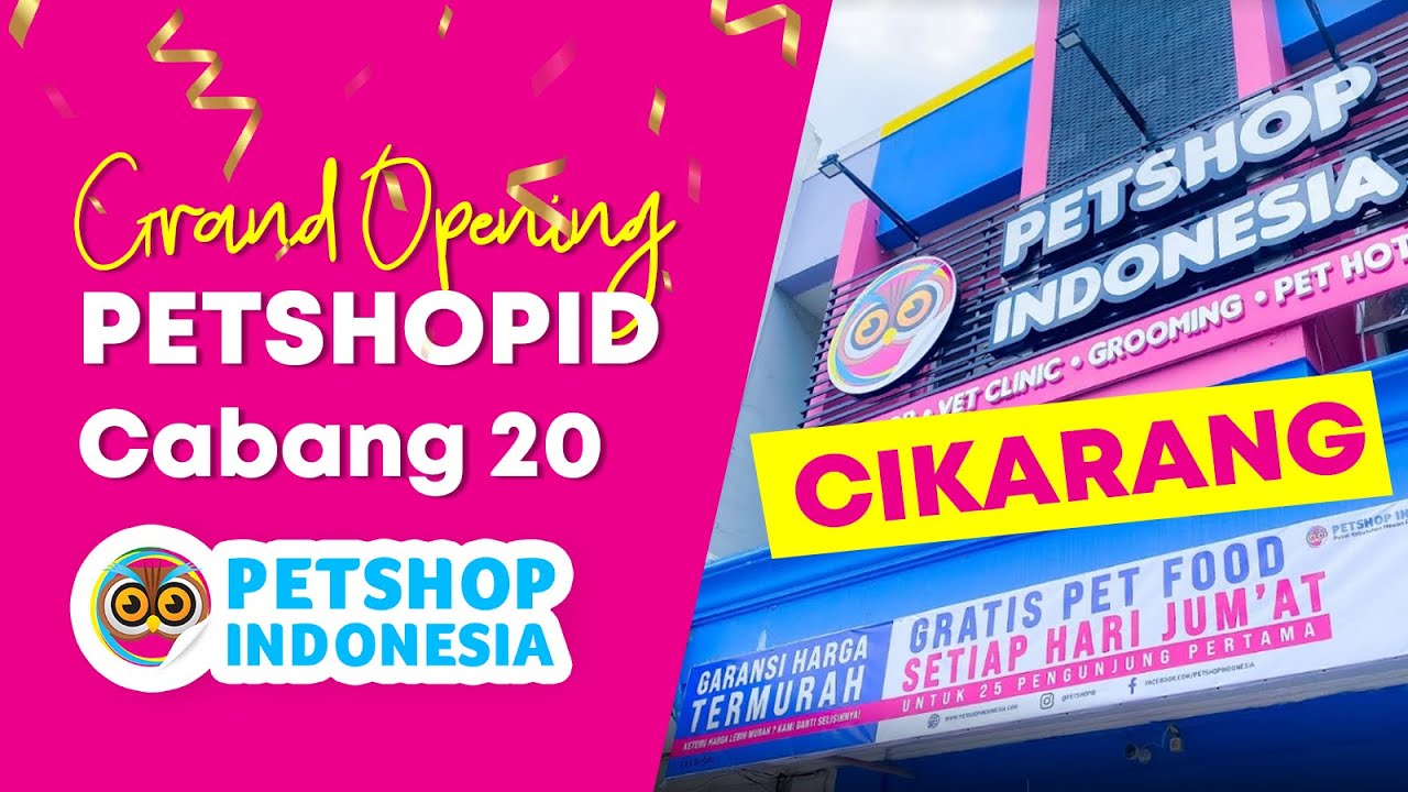 Grand Opening Petshop Indonesia Cikarang (Cabang 20) - YouTube