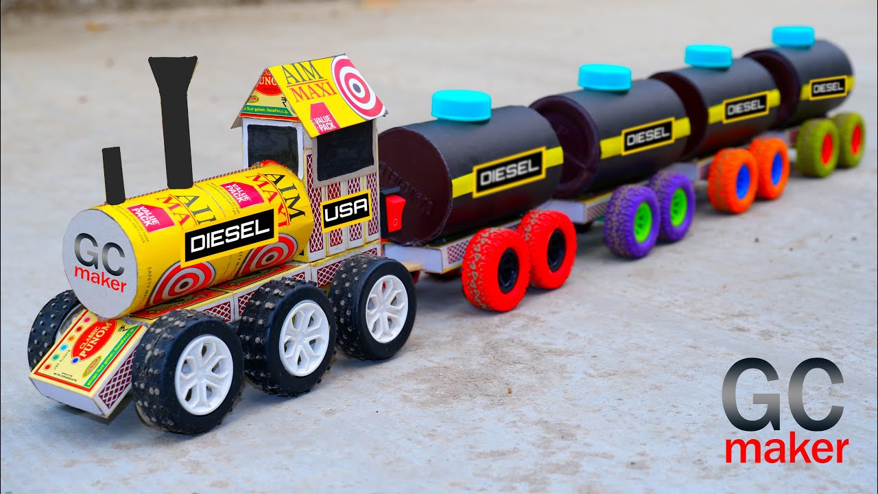 How to make Matchbox Train 🚂 - Diy Matchbox Train at home - Awesome DC ...