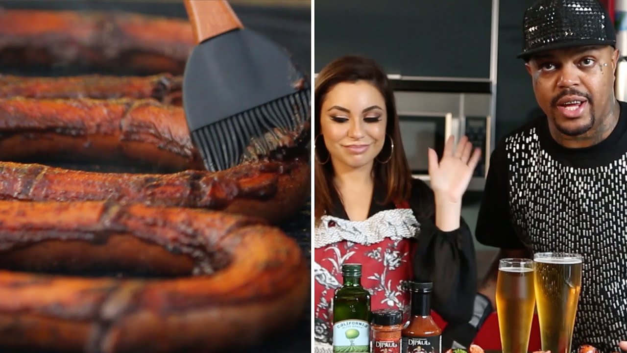 DJ Paul's Super Bowl BBQ Sausage with First We Feast & Complex - YouTube