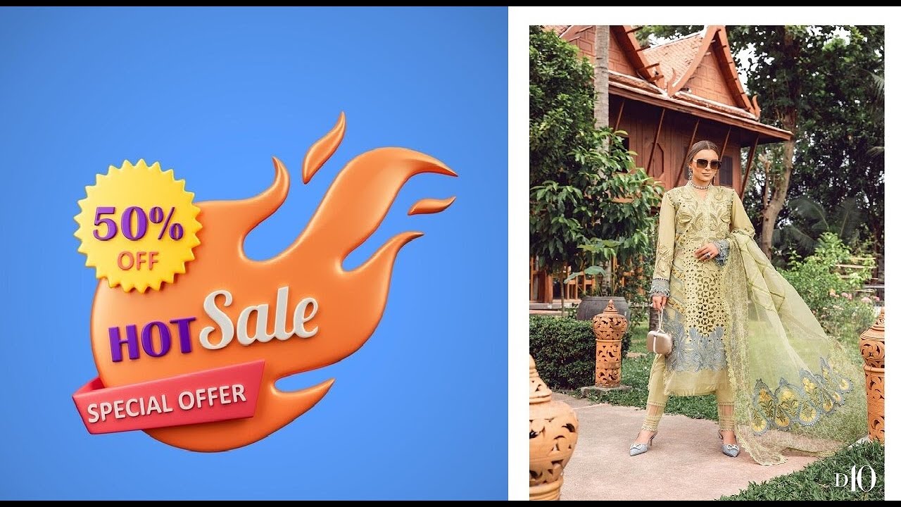 MARIA B D10 UNSTITCHED MBROIDERED EID EDITION; 24 WITH BIG 50% DISCOUNT ...