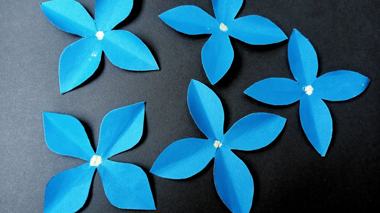 How to flower paper || how to paper flower making || how to paper ...