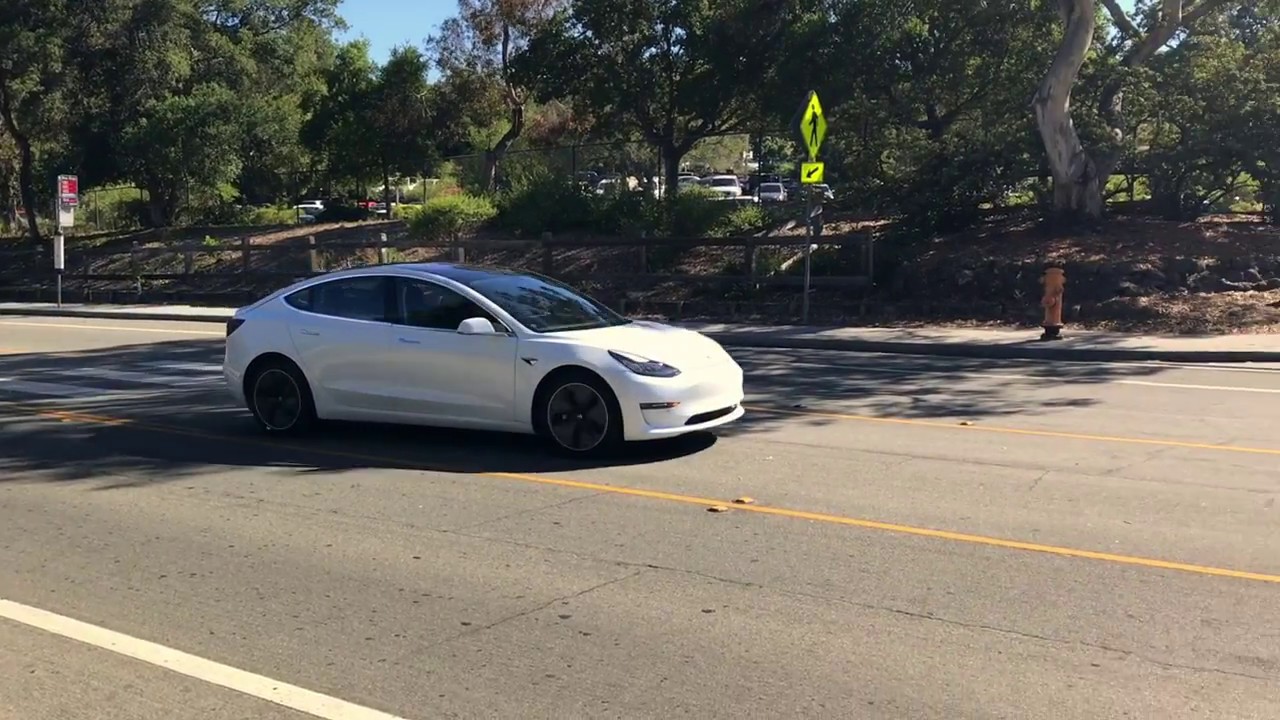 Tesla Model 3 on the road - YouTube