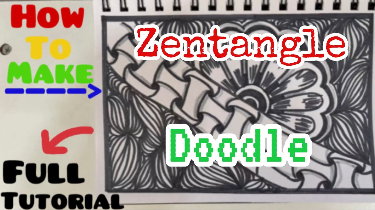 How to draw easy Zentangle/doodle/mandala/tangle?? - YouTube