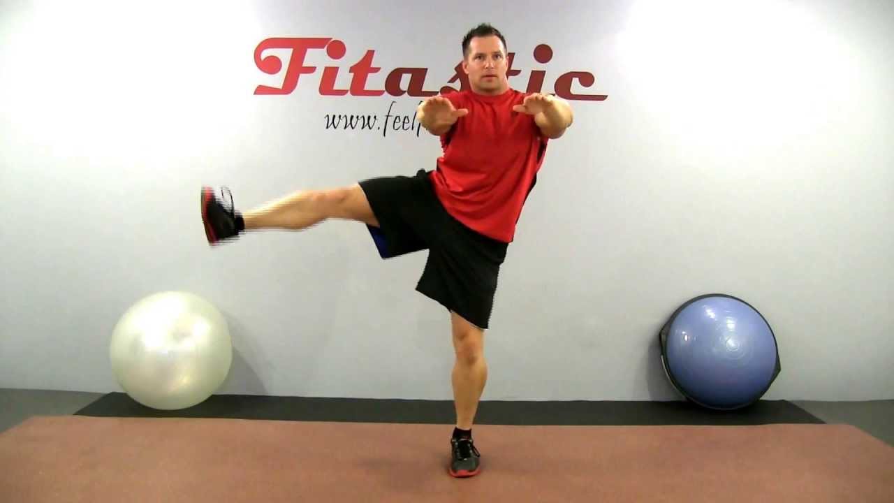 Close Stance Squat to Side Leg Raise - YouTube