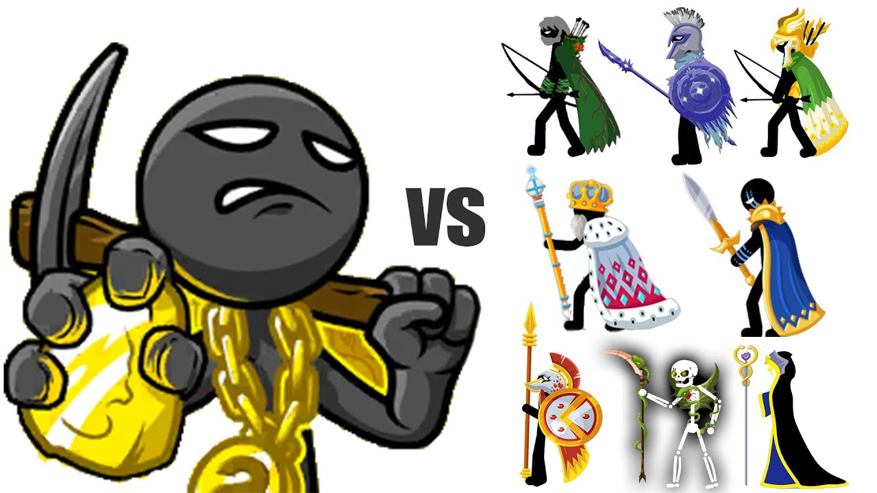 Stick War 3 - How many Miners can beat All Generals - YouTube