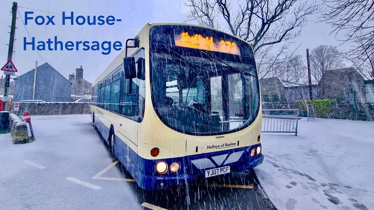 Driving a Bus through Heavy Snow in the Peak District (Fox House ...