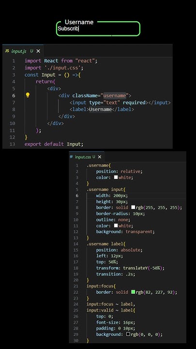 How To Create Float Input Label Using Reactjs React Html Css Codelife Coding Css React Code 0389