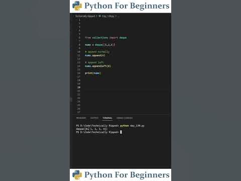 Deque's In Python | Python Tutorial - YouTube