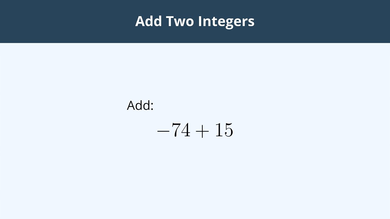 Add Two Integers - 2 - YouTube