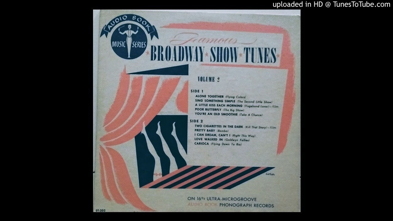 Famous Broadway Show Tunes Volume 2 (Audio Book Records) 16 2/3 rpm ...