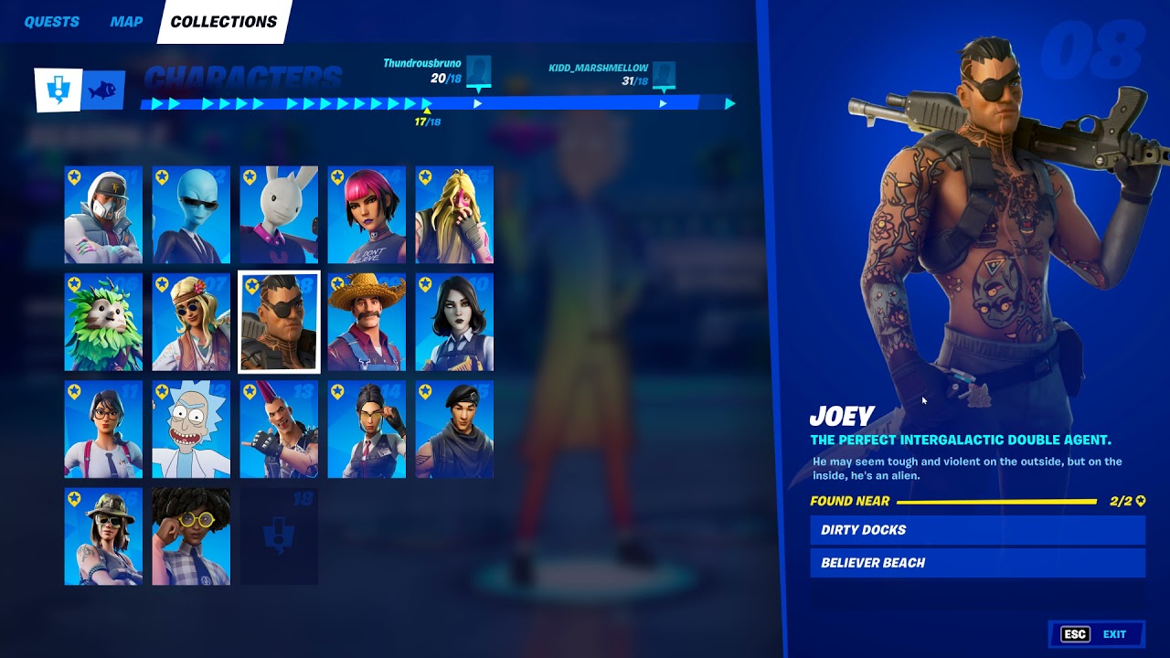 All 18 Character Locations and Guide to collect them Fortnite - YouTube