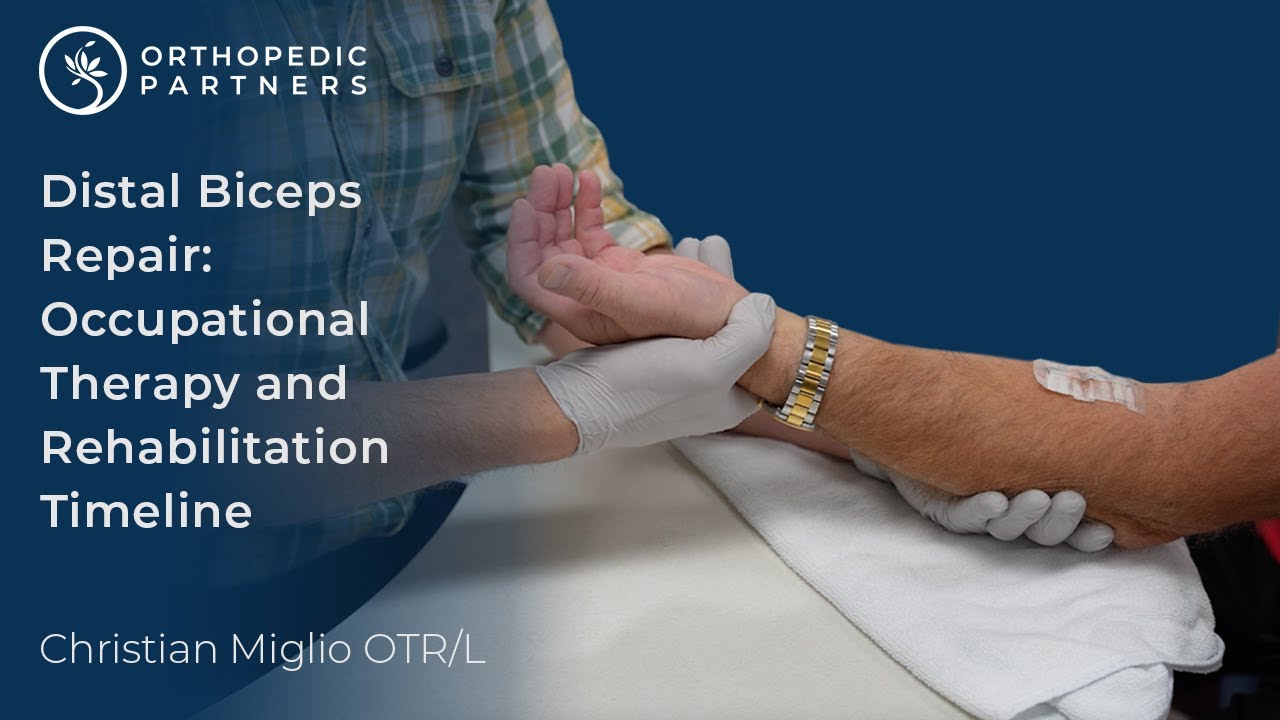 Occupational Therapy For Distal Biceps Repair: Behind the Scenes in the ...