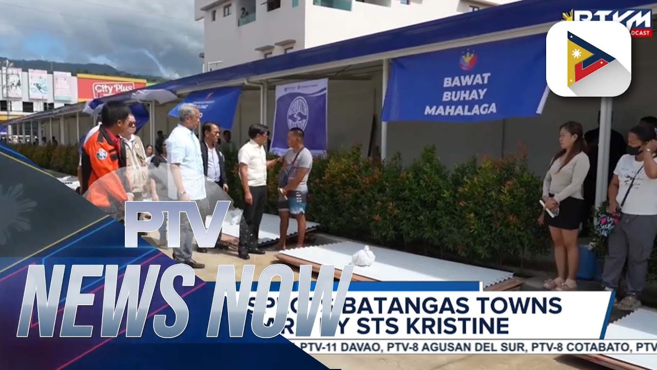 PBBM inspects Batangas towns hit hard by STS Kristine - YouTube