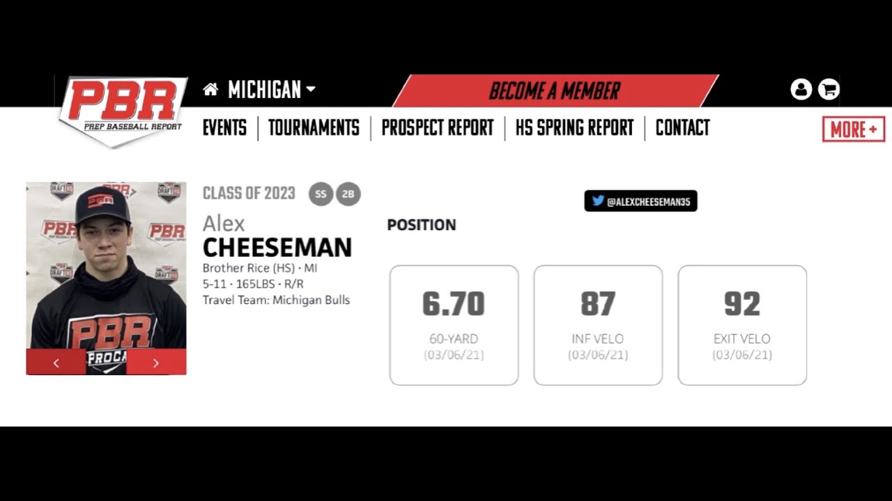 Alex Cheeseman - March 2021 - Prep Baseball Report Highlights - YouTube