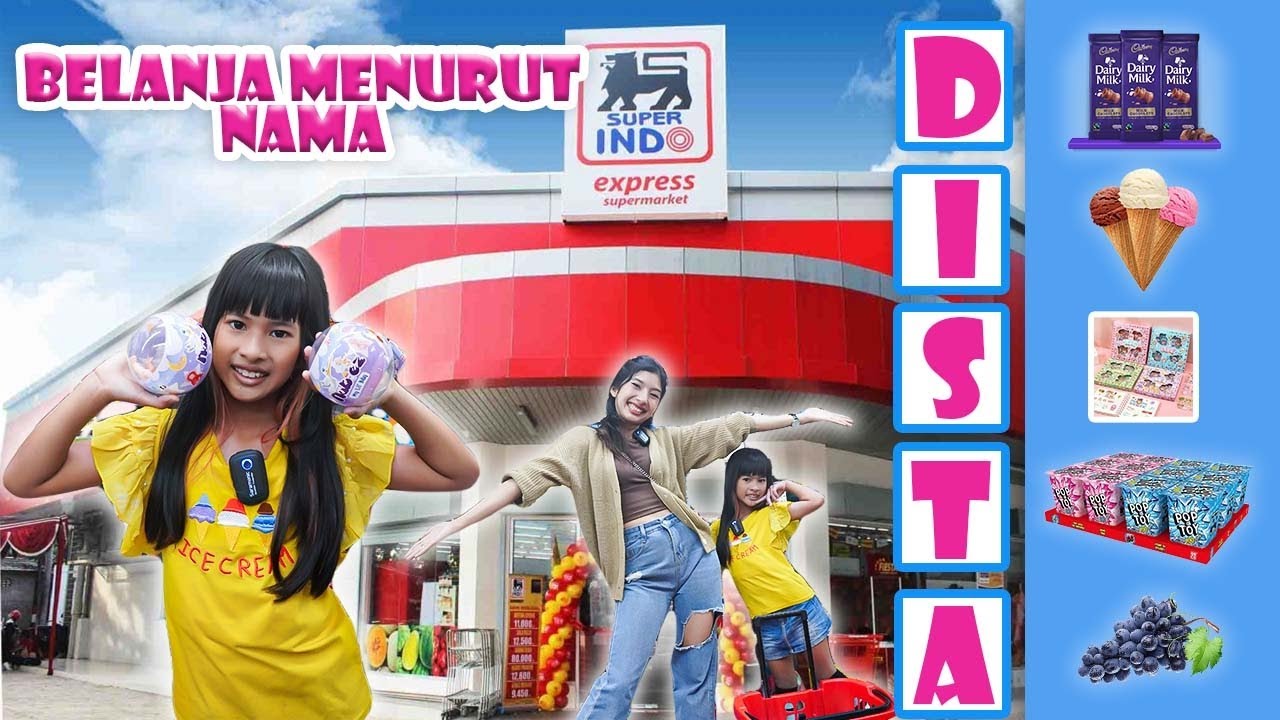 DISTA BELANJA MENURUT NAMA😁 SEMUA MAU DIBELI #viralvideos - YouTube