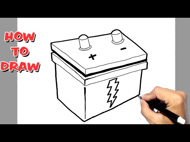 Car Battery Drawing