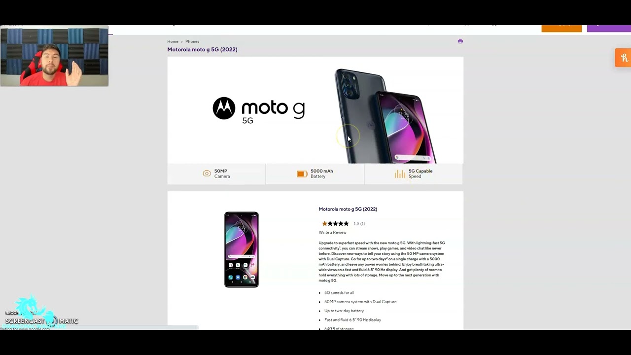 Motorola Moto G 5G Free New Free Phone Metro By T-Mobile - YouTube