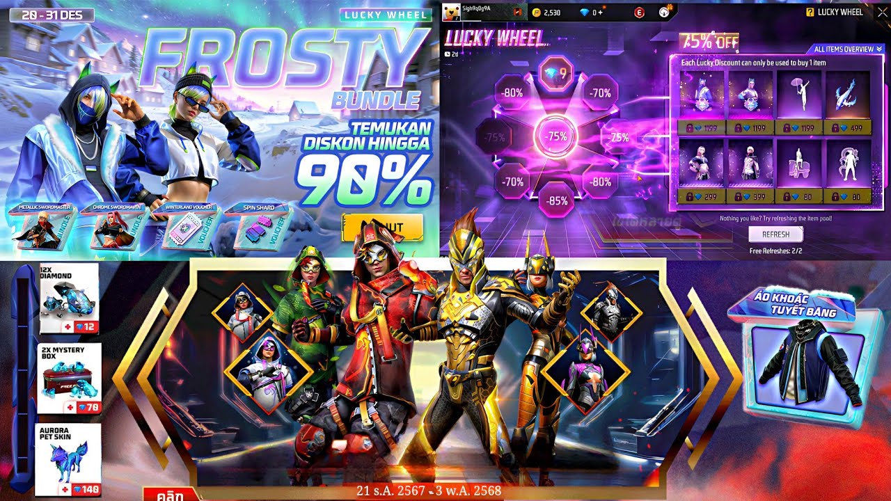 FROSTY LUCKY WHEEL DISCOUNT EVENT FULL REVIEW | OLD INCUBATOR FASHION ...