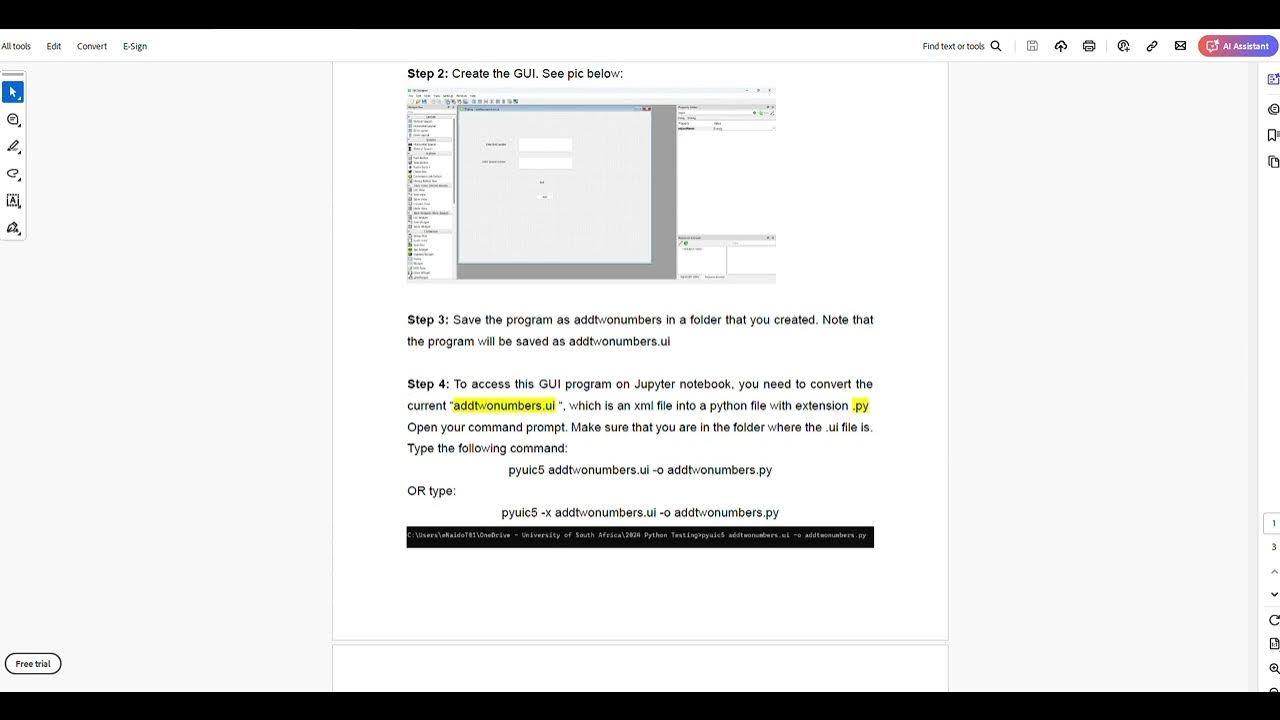 How to link Qt Designer to Jupyter Notebook Program Part 3 - YouTube