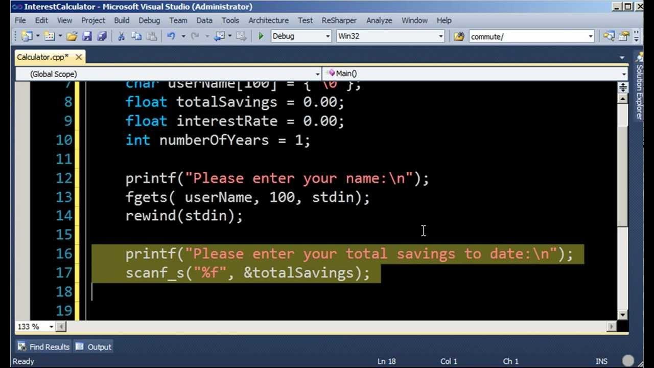 Interest Rate Calculations in C (p1): Computer Programming 7 ...