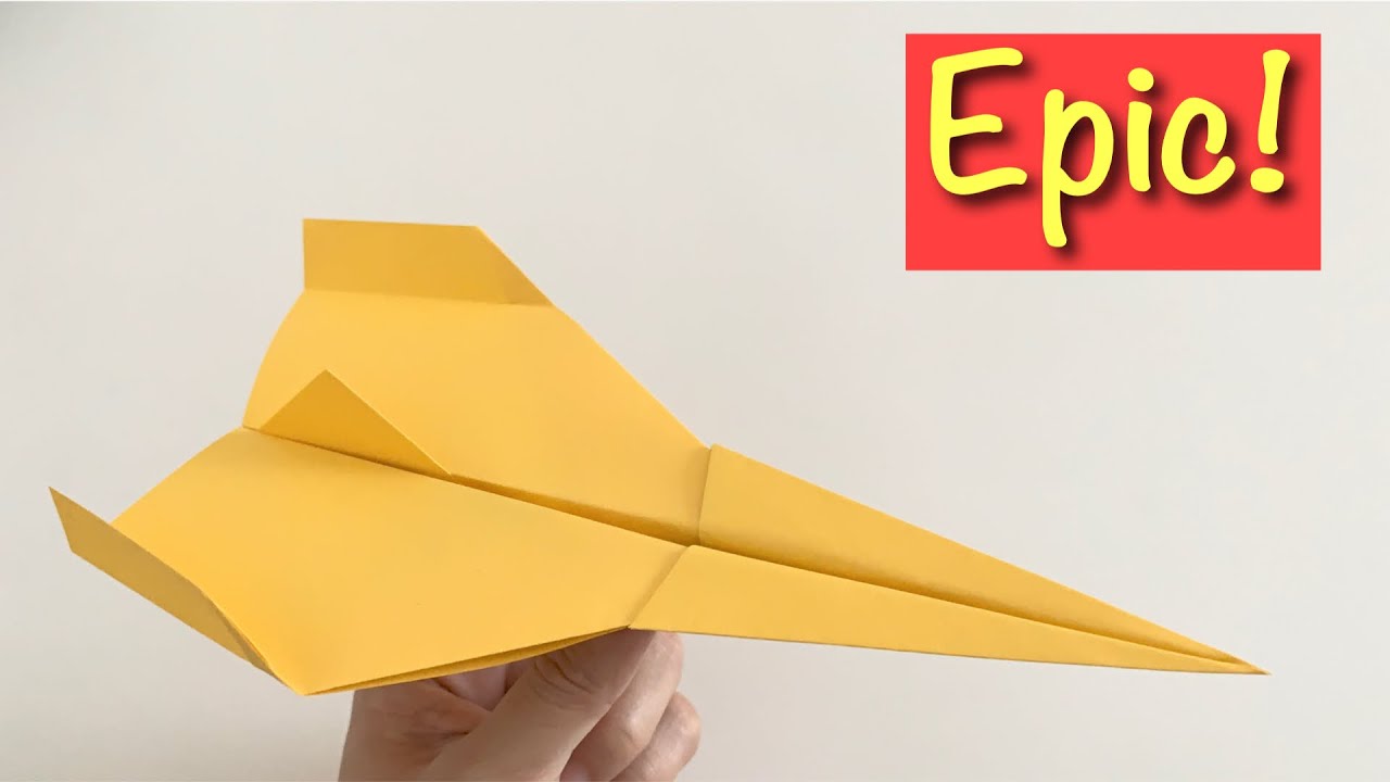 HOW TO MAKE EPIC PAPER AIRPLANE | ORIGAMI - YouTube