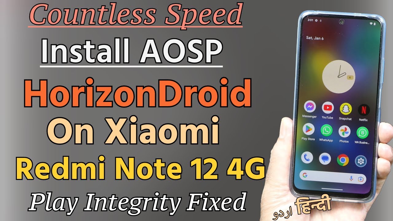 Install HorizonDroid AOSP fastest Rom On redmi Note 12 4G اردو हिन्दी ...