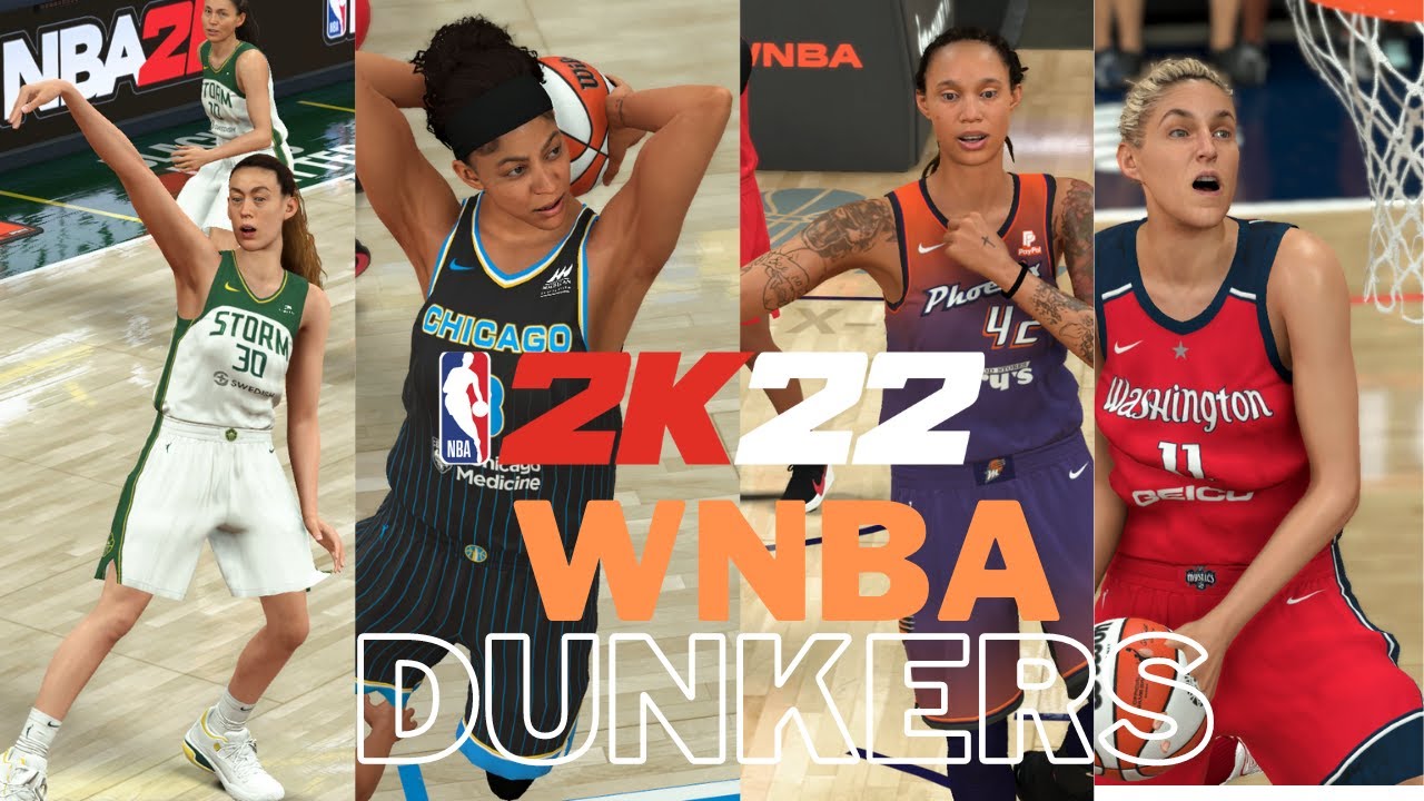WNBA Players DUNKING In NBA 2K22! - YouTube