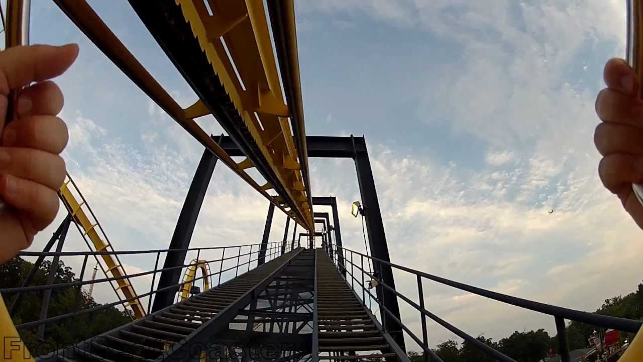 Six Flags Great Adventure Batman The Ride POV HD Front Seat On-Ride B&M ...