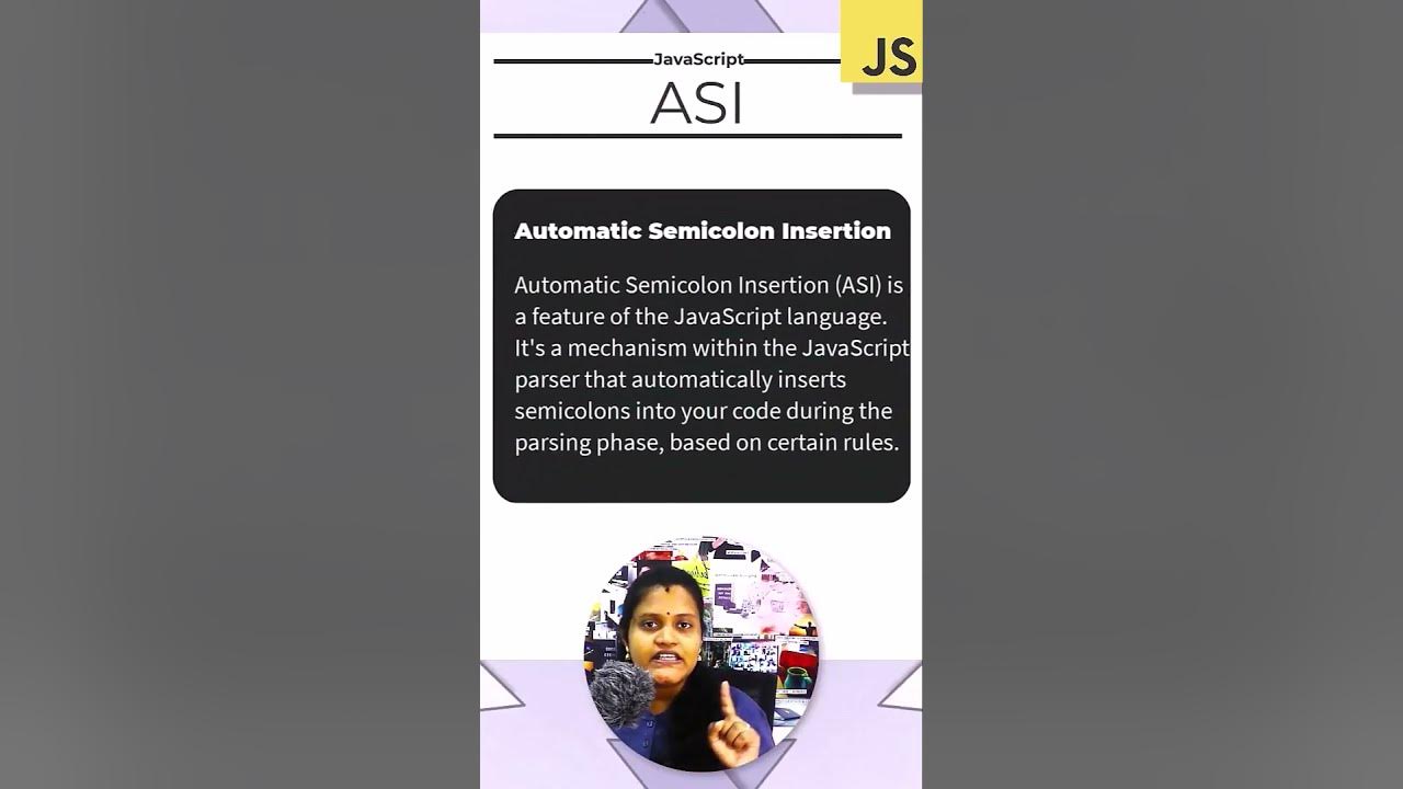 Automatic Semicolon Insertion | ASI in JS | JavaScript | Learn in Tamil #LiT - YouTube