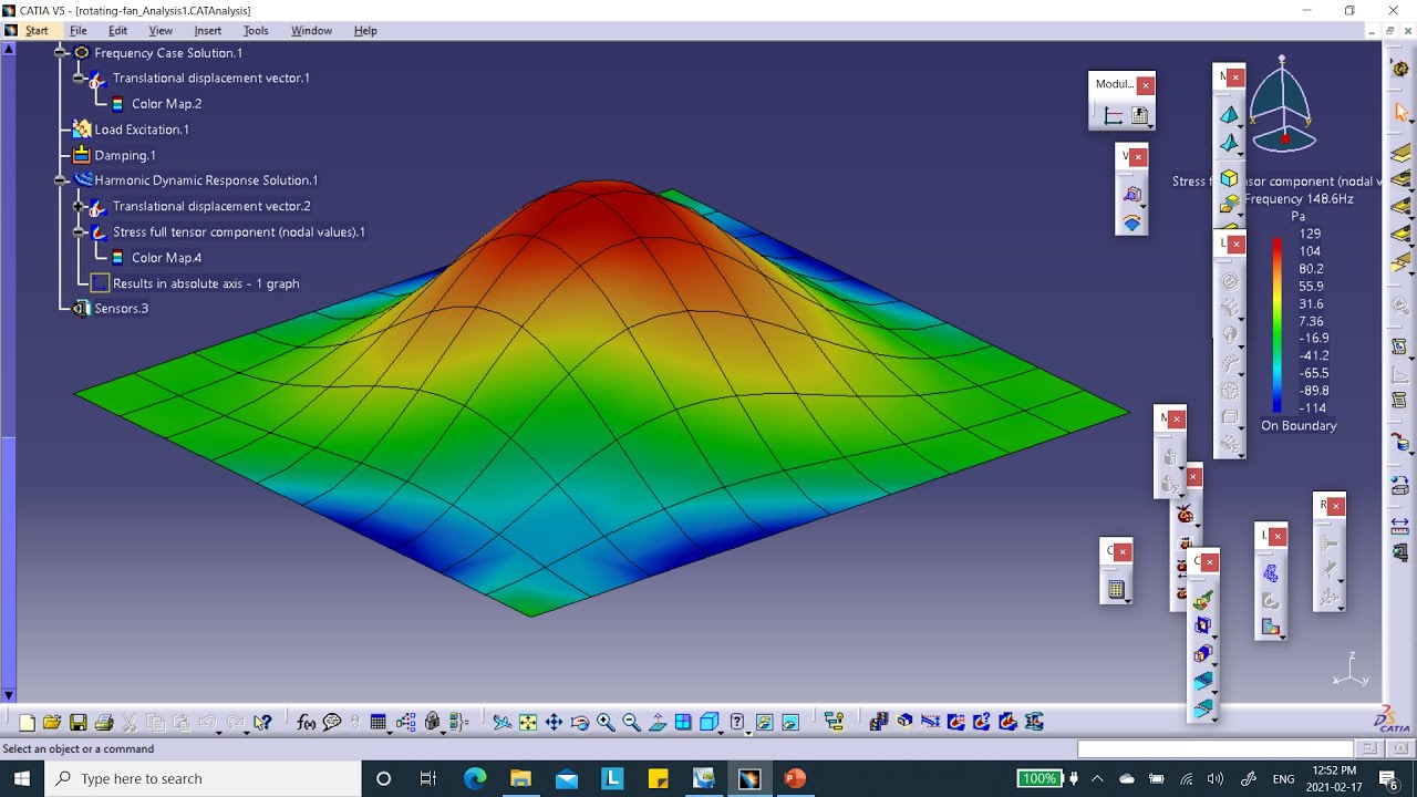 Composites Catia V5-6R2018 "Native" FEA , video 29, Frequency ...