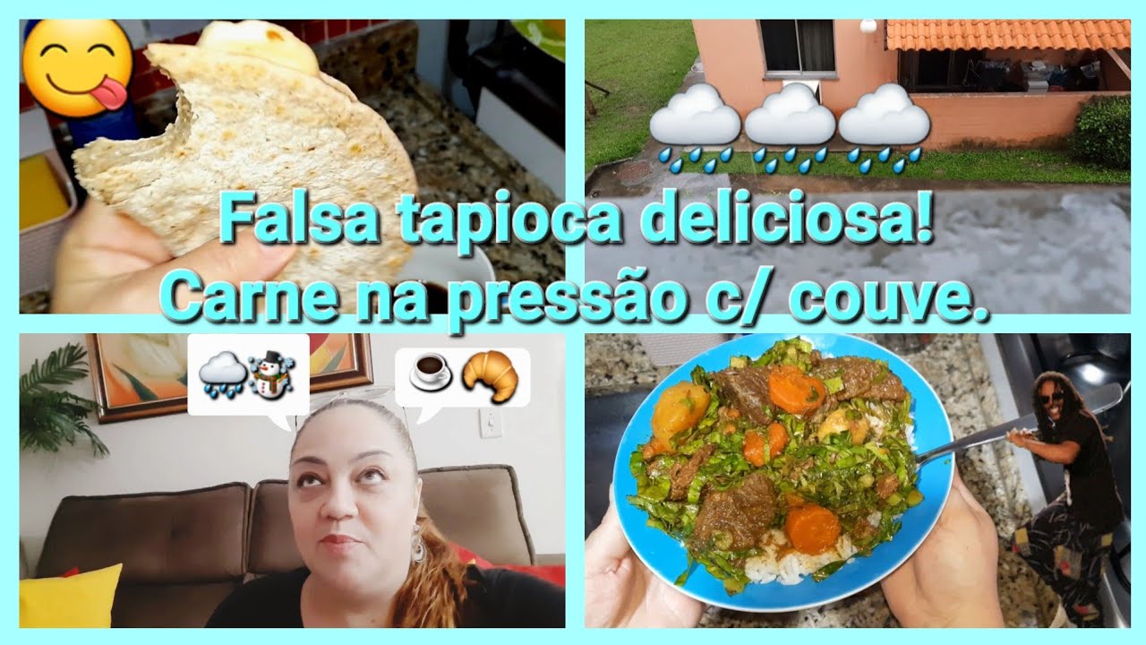 Falsa tapioca deliciosa/Carne com couve/Dia chuvoso no Rio. - YouTube