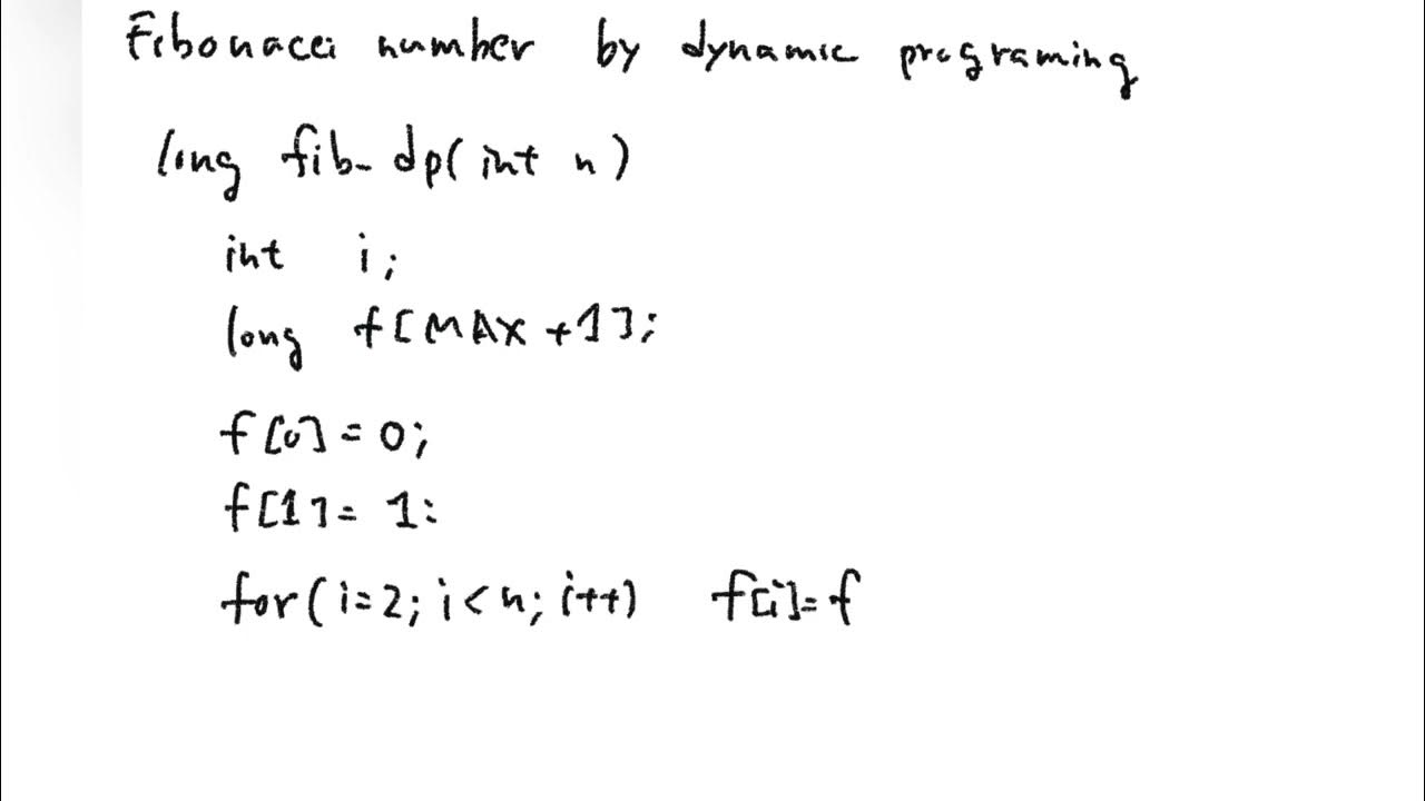 634 Fibonacci Number By Dynamic Programming Youtube