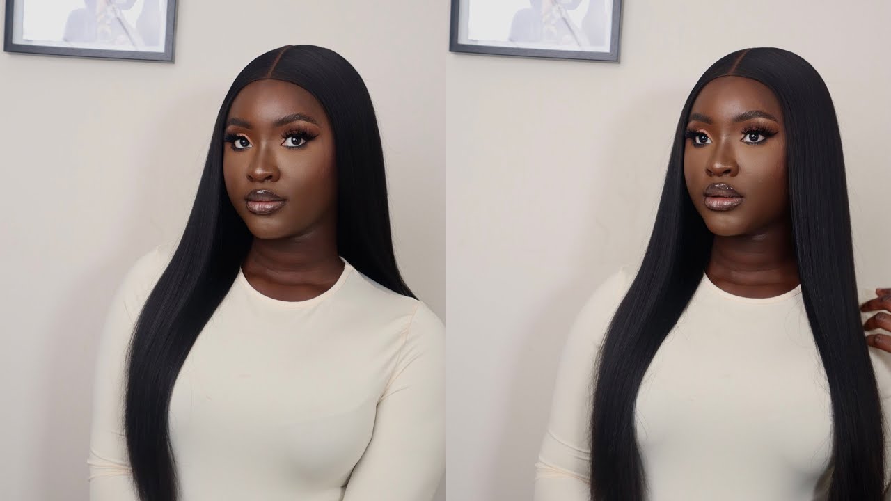 BEST STRAIGHT HAIR WIG INSTALL FT UNICEHAIR - YouTube