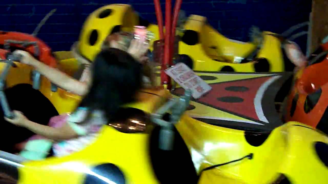 Asiana and Ella on the Lady Bug ride - YouTube