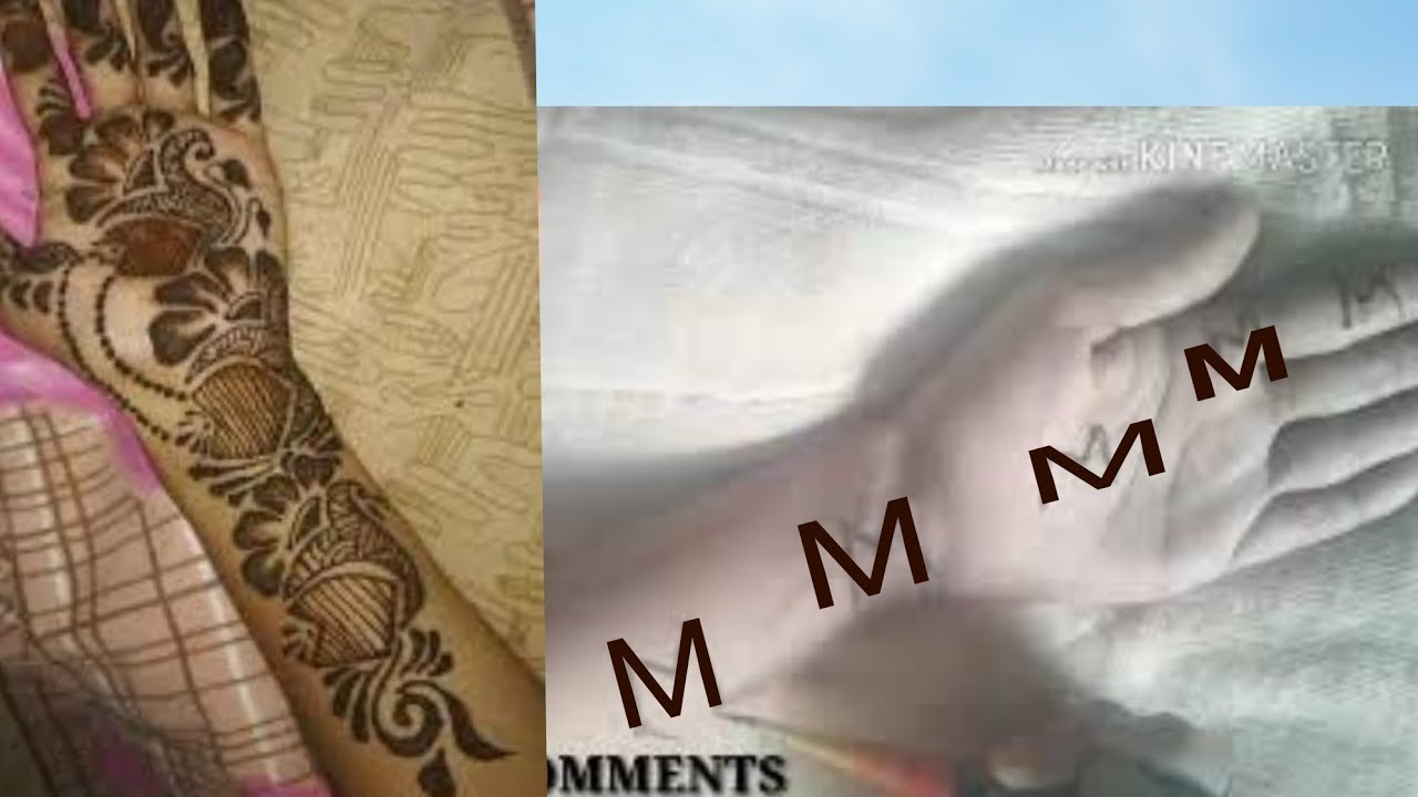 M alphabet mehndi design M अक्षर से मेहंदी 2024 design/m letter mehndi ...