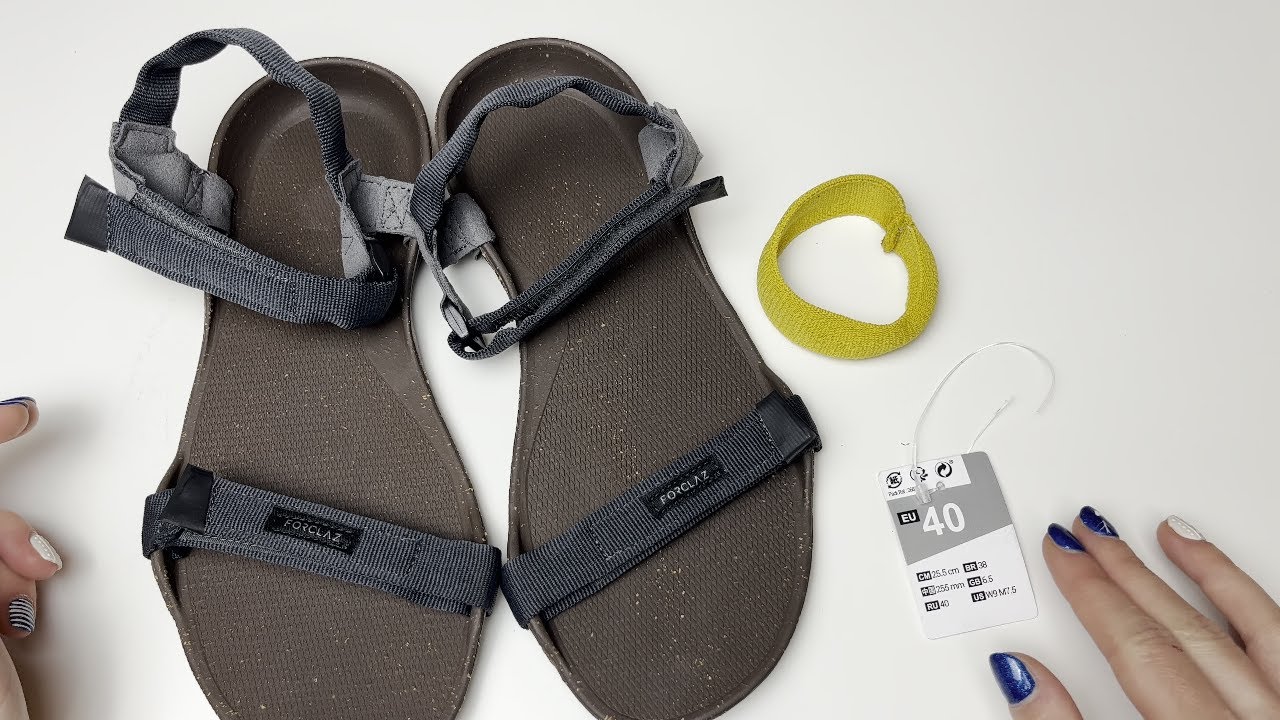 Decathlon FORCLAZ Bivouac sandals trek 500 - YouTube
