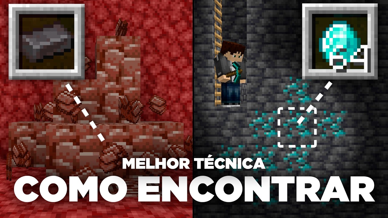 ️ Como ACHAR e PEGAR DIAMANTE e NETHERITE FÁCIL no MINECRAFT - GUIA ...