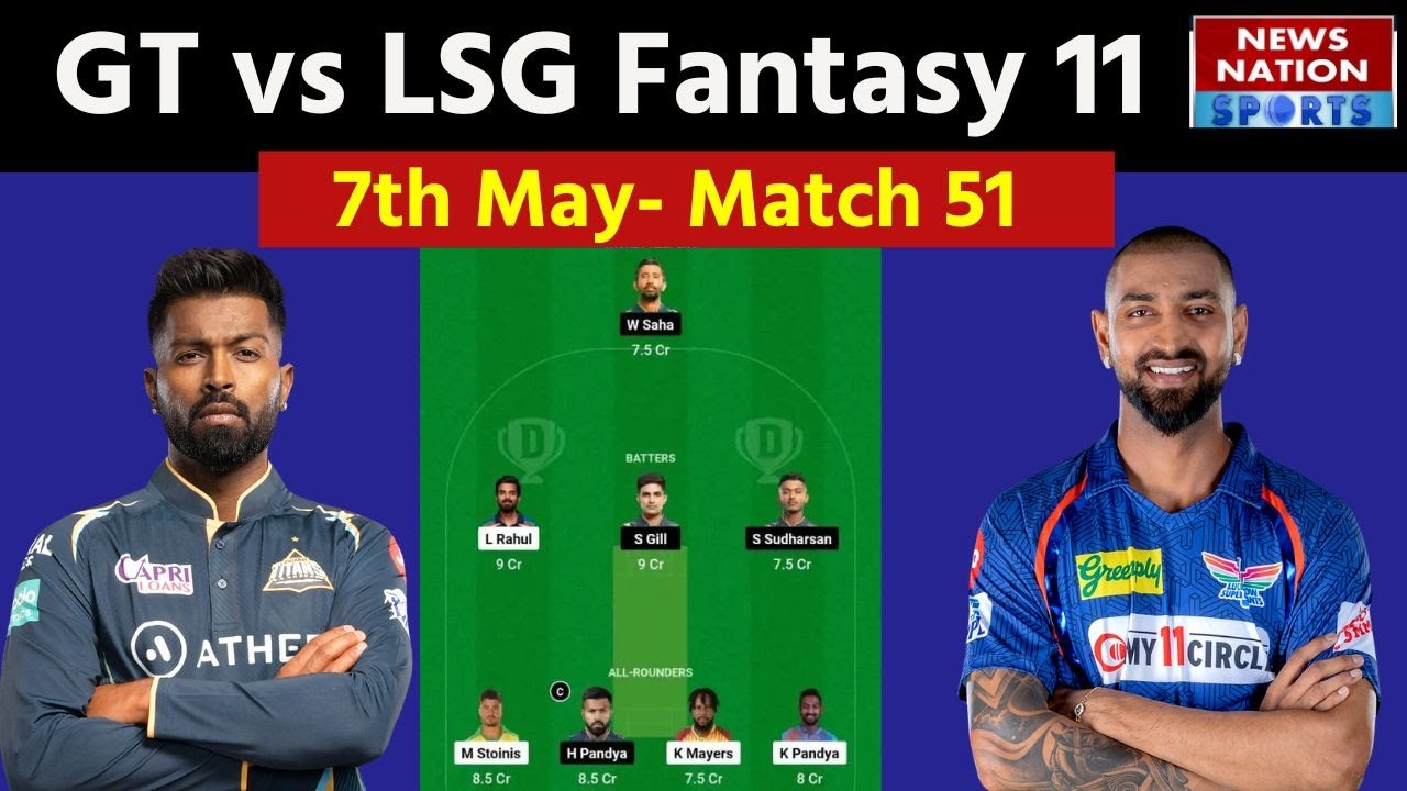 GT vs LSG Dream 11 2023: Gujarat vs Lucknow Best Dream 11 Team | Today ...