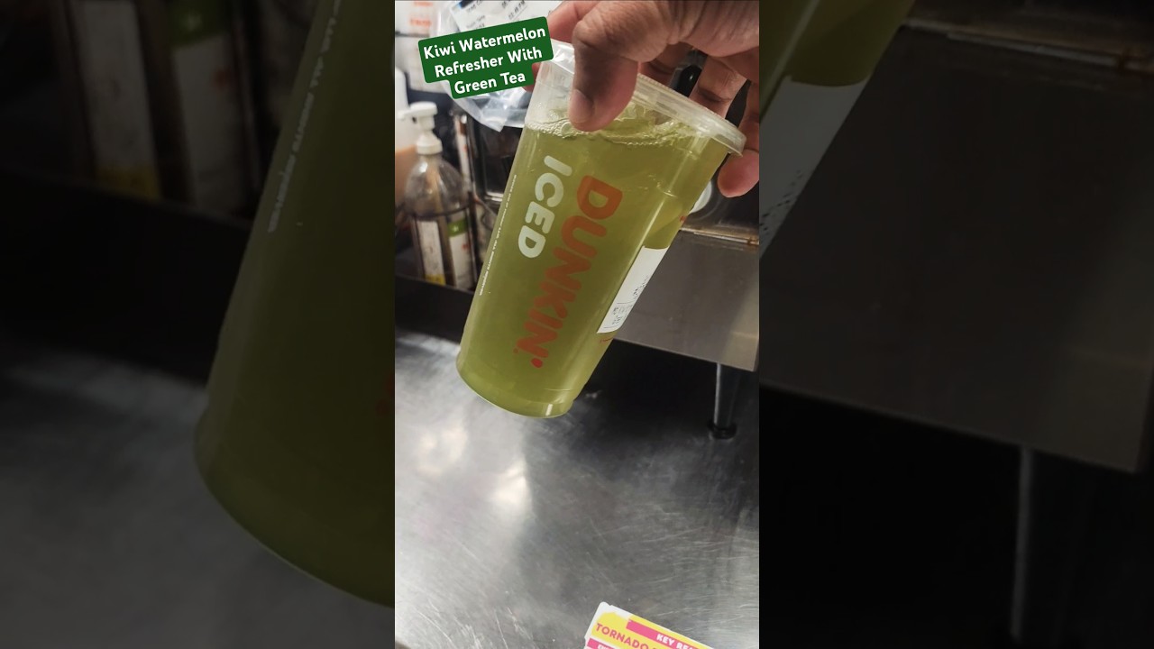 Dunkin Donuts Kiwi Watermelon Refresher With Green Tea @Dunkin-Donuts ...