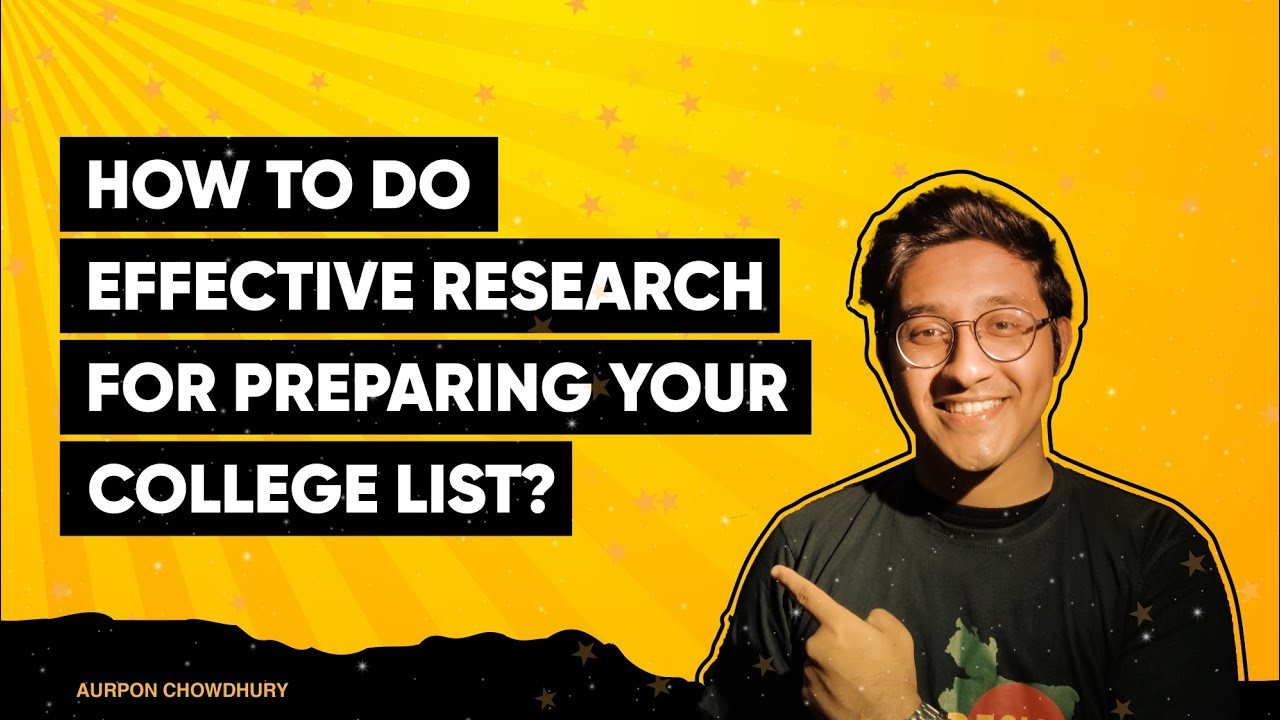 How to do effective research to know about different universities of ...