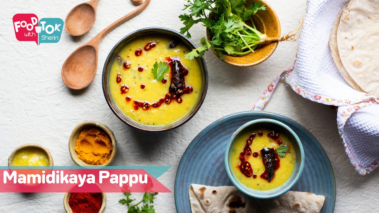 Mamidikaya Pappu Recipe | Raw Mango Dal Andhra Style | Mango Pappu ...