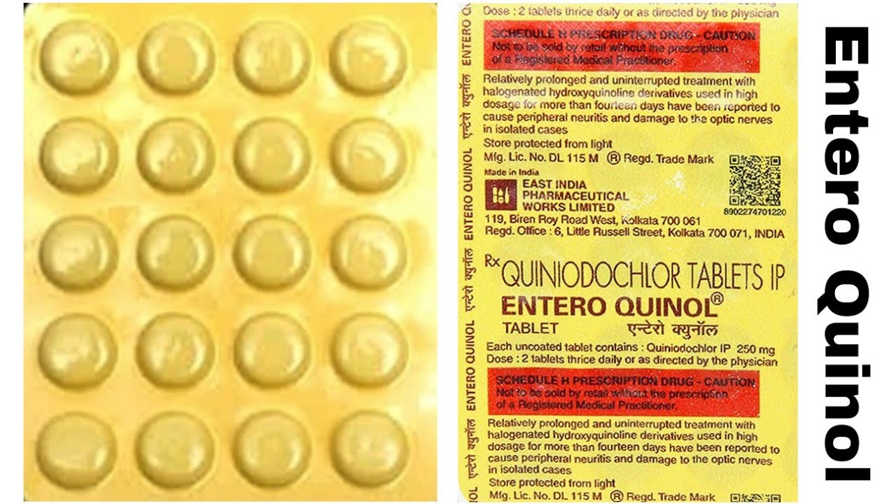Entero Quinol Tablet | Quiniodochlor Tablet | Intestinal amoebiasis ...