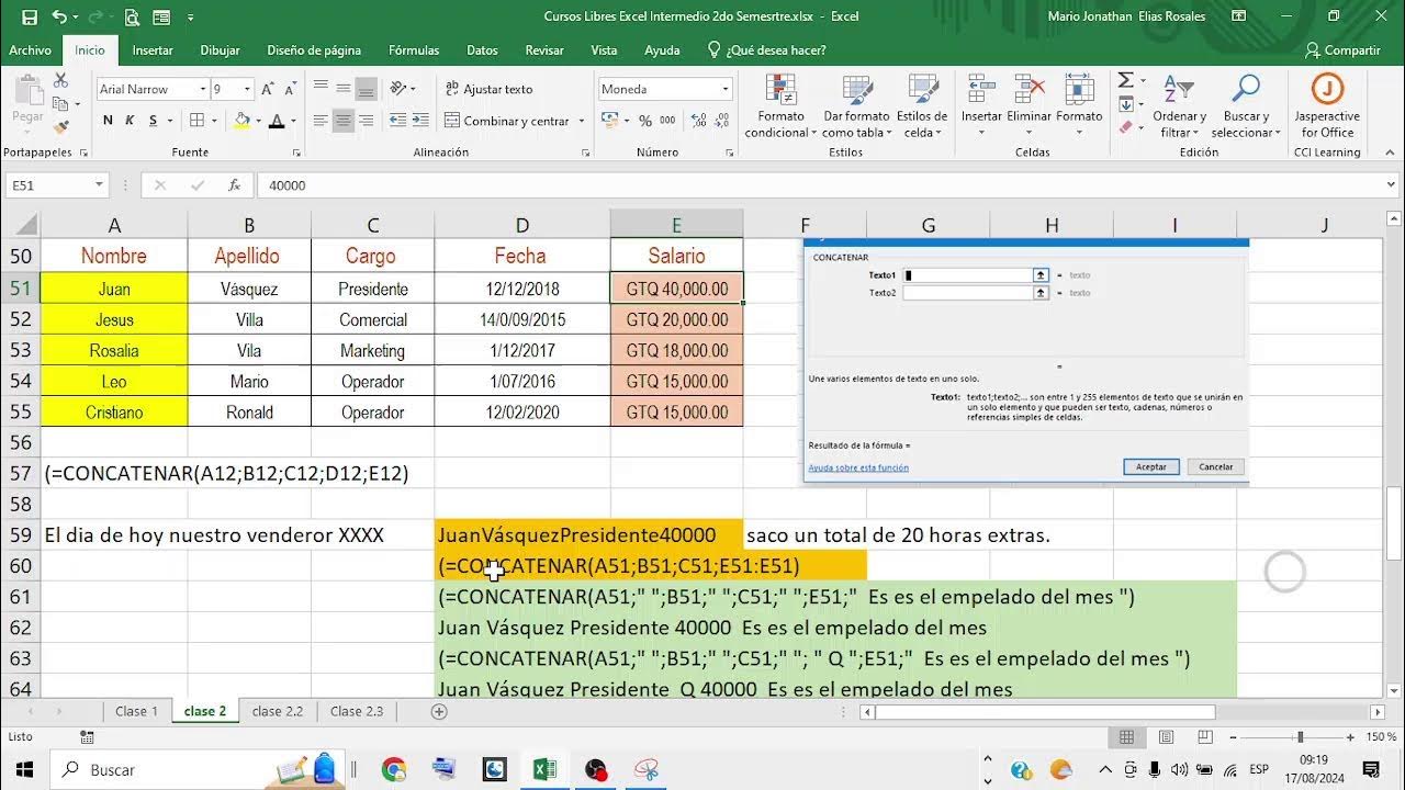 Transmisión Curso Intermedio de Excel - YouTube
