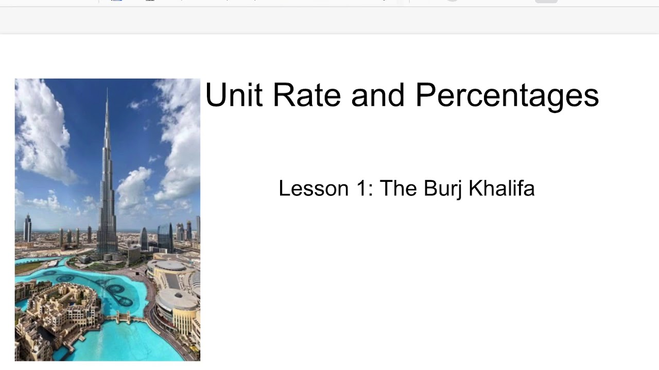 Grade 6 Unit 3 Lesson 1 The Burj Khalifa - YouTube