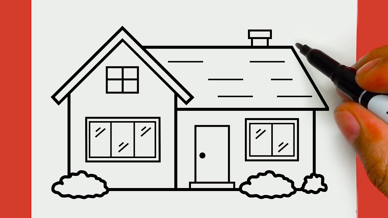 HOW TO DRAW A CUTE HOUSE EASY, STEP BY STEP, DRAW Cute things - YouTube