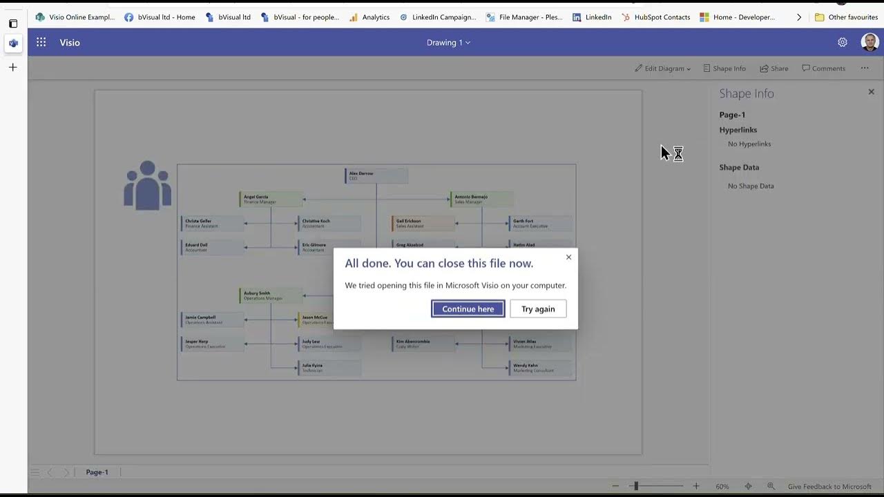 Editing Excel Visio Data Visualizer Diagrams In The Desktop Youtube