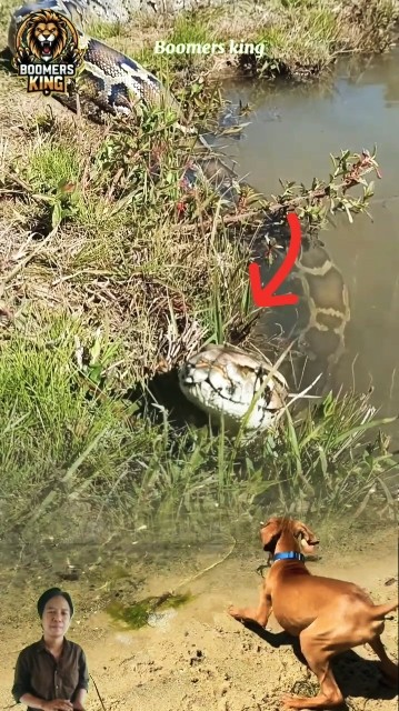 AKSI ANJING GONGGONG MELIHAT ULAR PITON SEGEDE GABAN #animals # ...