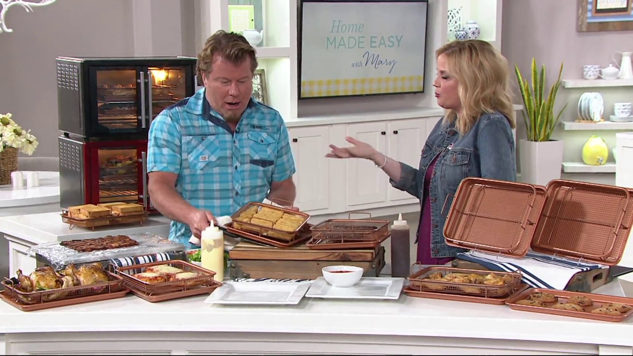 Copper Chef 4-pc Ceramic Nonstick Copper Crisper on QVC - YouTube