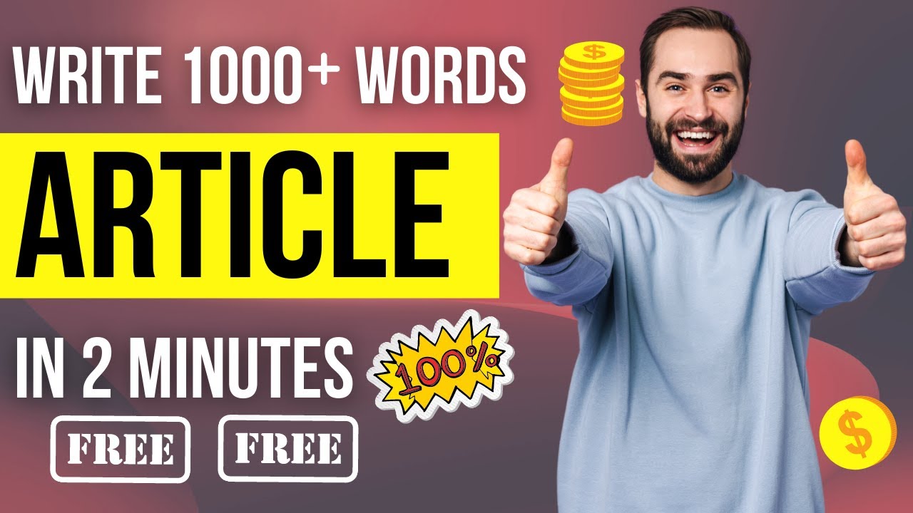 How To Write A 1000 Word Article In Just 2 Minutes, Guaranteed! Hindi ...