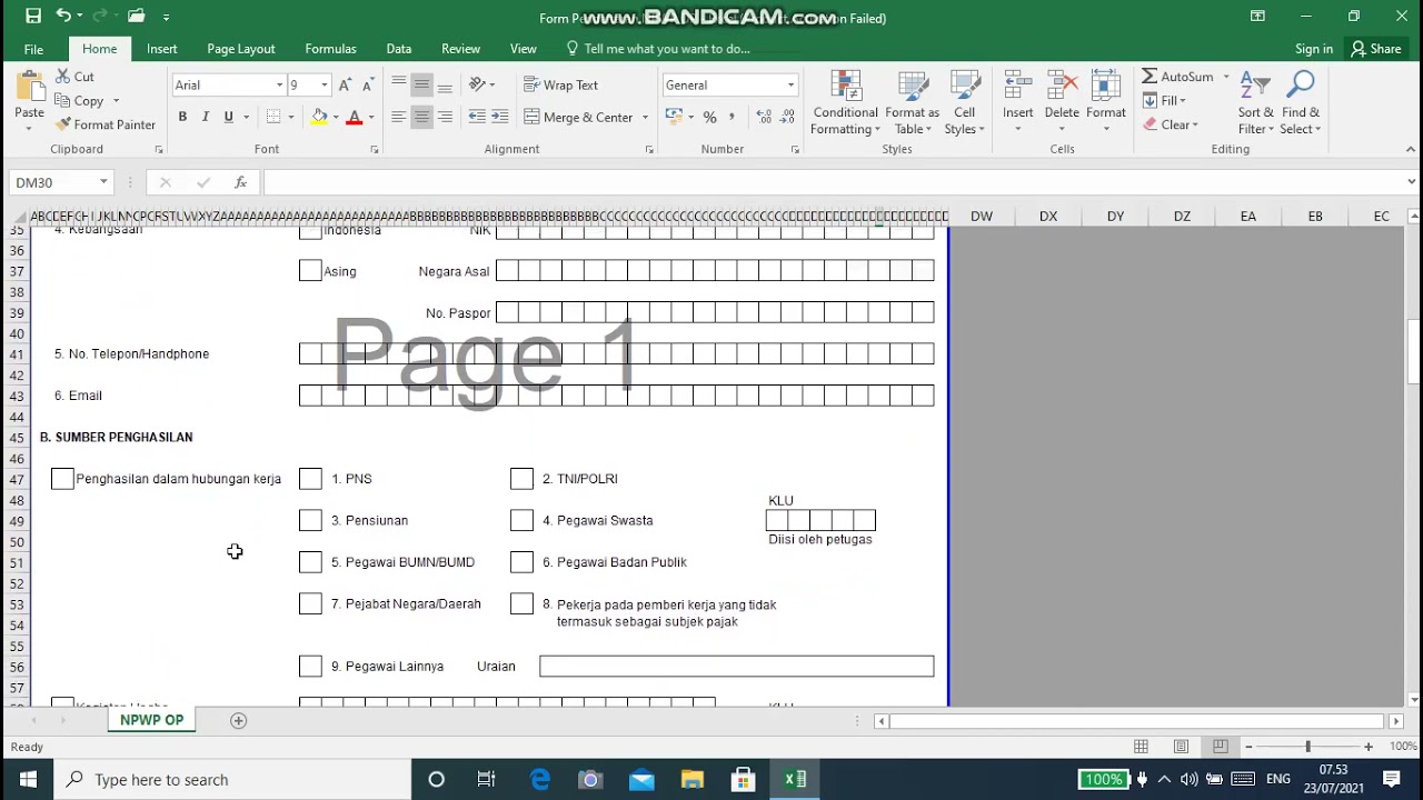 CARA MENGISI FORMULIR PERMOHONAN NPWP TERBARU - YouTube